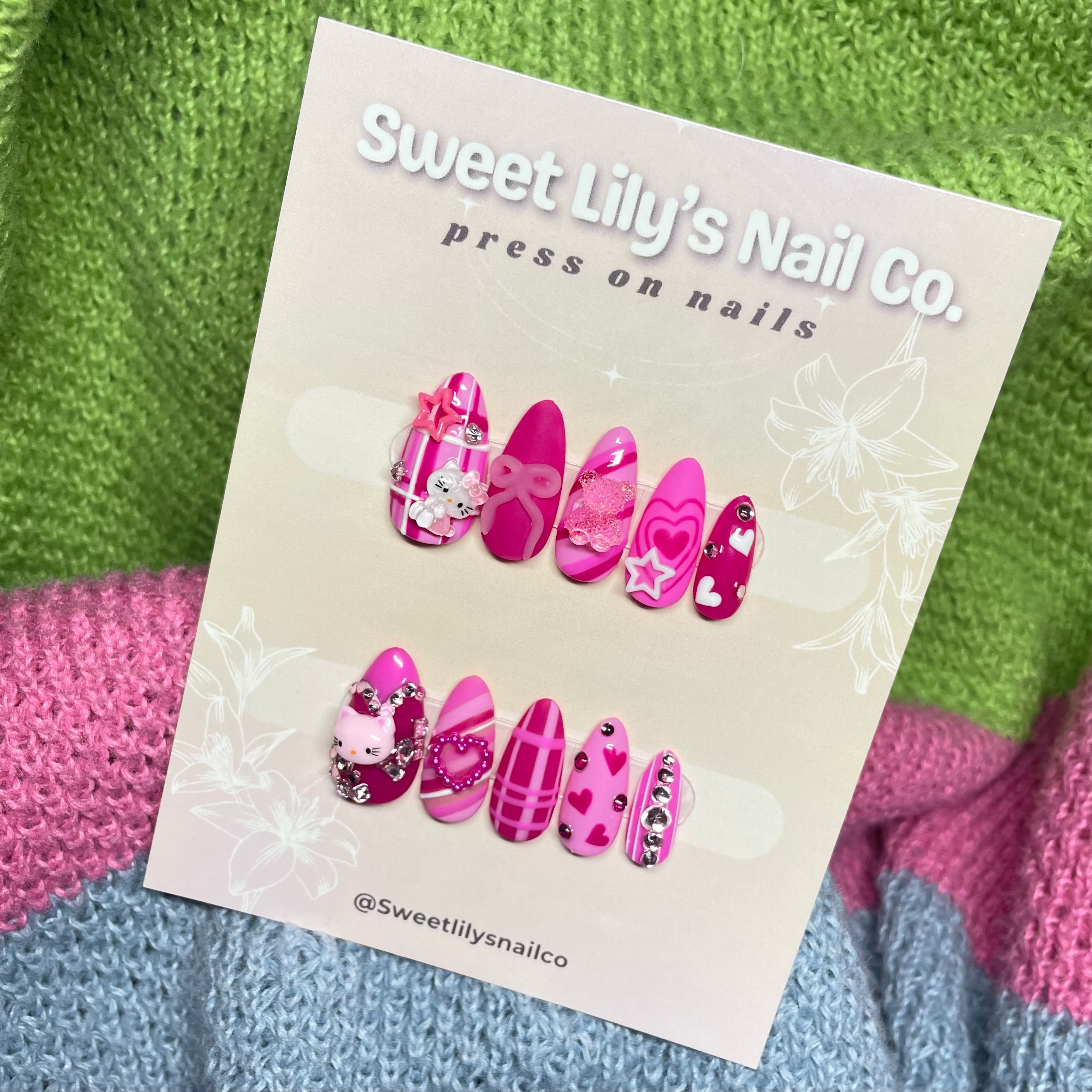 Pinky Heart Set – Sweet Lily's Nail Co.